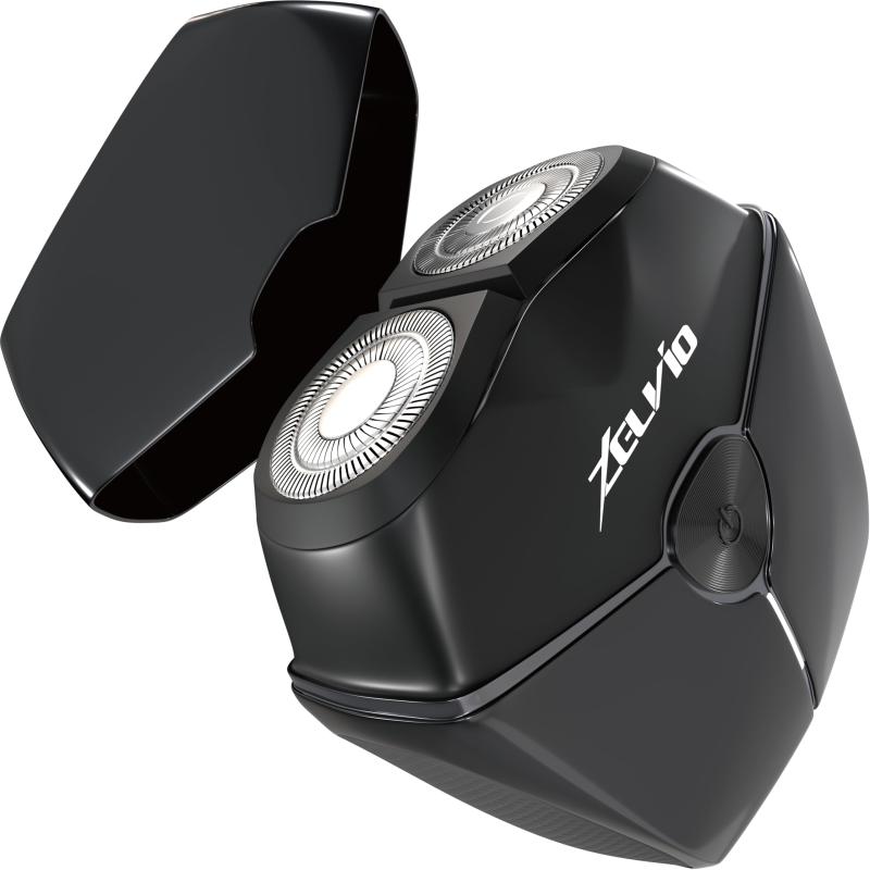 ZELVIO(ゼルビオ)【安心の日本企業】 電動シェーバー メンズ 髭剃り 防水 IPX7 小型 コンパクト 替え刃 回転式 お風呂剃り&amp;丸洗い可 FK-875手のひらサイズでも深剃り可能｜独自スキンリフト＆回転刃 肌を優しく押し上...