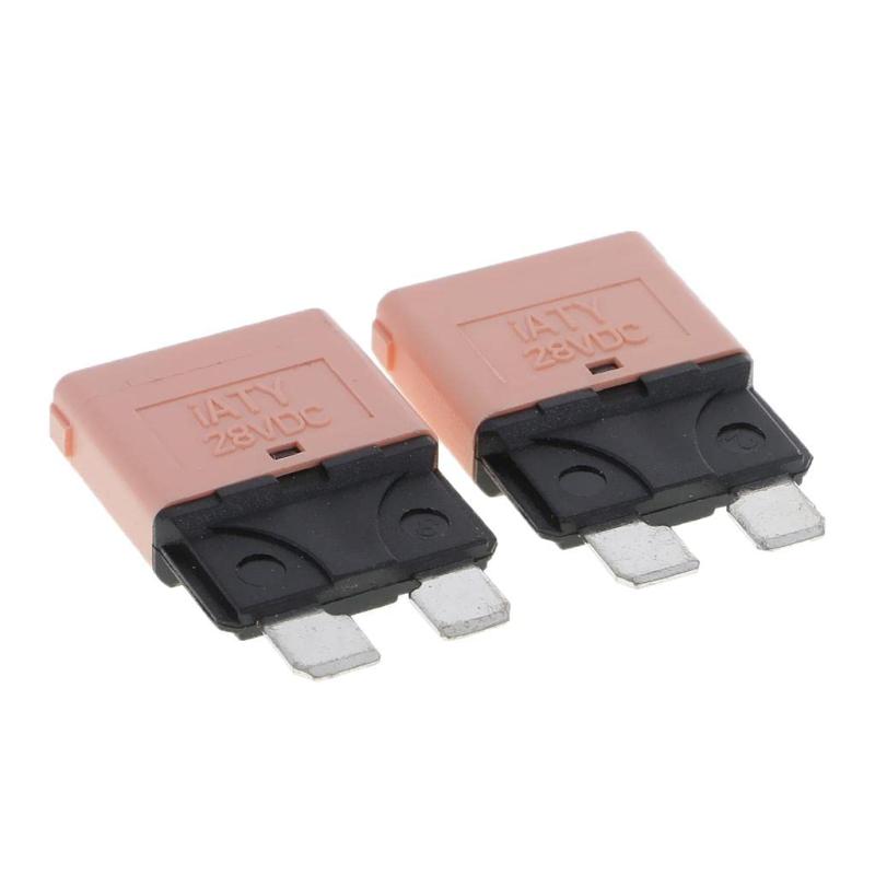 perfk 2セット 防水自動リセット ミニATMサーキット ブレーカーブレードヒューズ 交換電圧：28V車のアプリケーションヒューズ回路ブレーカは、標準の自動車用ブレードヒューズに置き換わります。ヒューズの吹き消しが自動的にリセットされる...