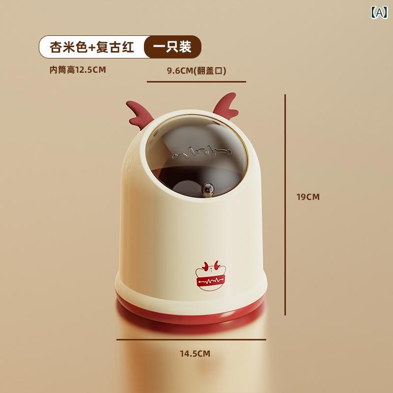 デスク トップ ゴミ 箱 高価 かわいい 小型 ミニ オフィス デスク 学生用 デスク 寝室 蓋 付き ゴミ 箱ブランド: ヤヤ商品番号：YL-048シェル材質: プラスチック開閉方法：スライドカバー形状: バレルゴミ箱タイプ: デスクトッ...