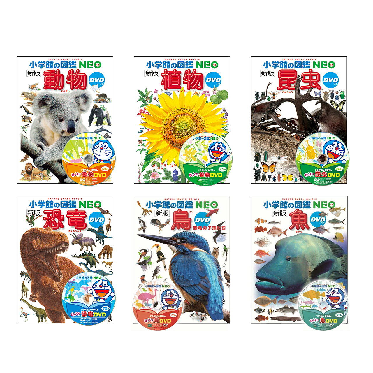 長く使える本格的な図鑑ページとボリューム満点のDVDで、3歳から高学年まで、体系的に学ぶ力が自然に身につきます！！ 【セット内容】 ●小学館の図鑑NEO〔新版〕　動物　DVDつき ●小学館の図鑑NEO〔新版〕　植物　DVDつき ●小学館の図...