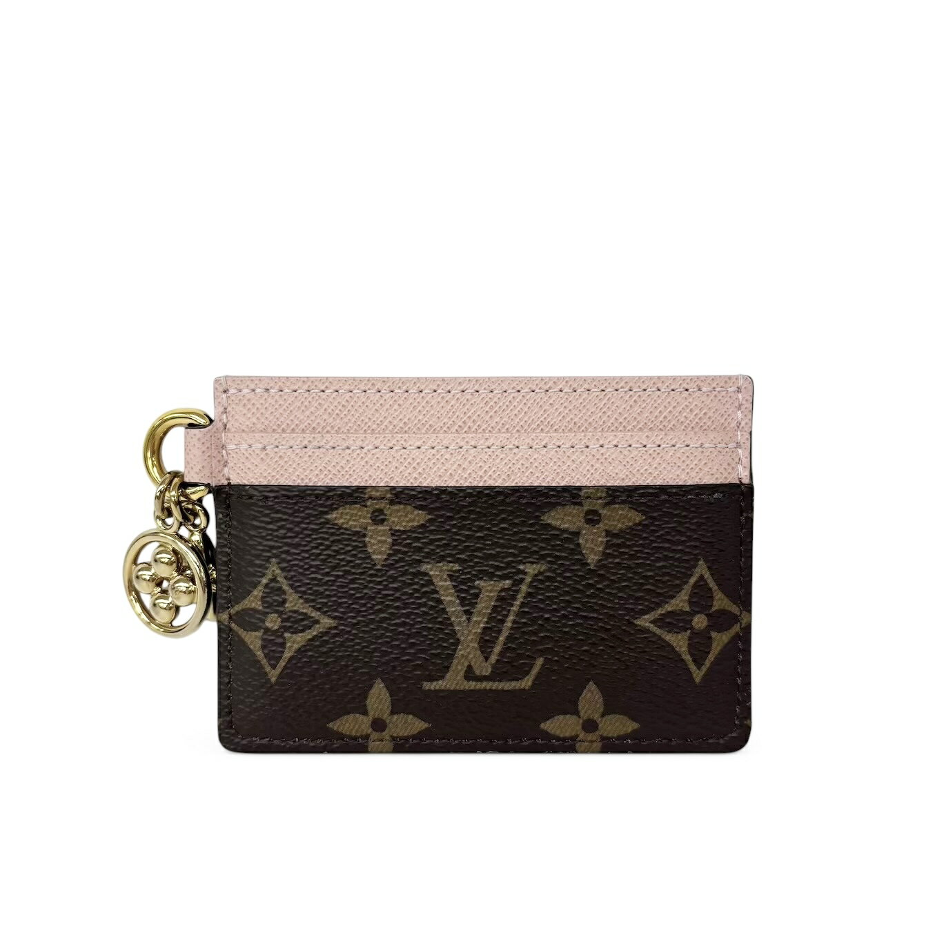 【商品詳細】 ブランド名：LOUIS VUITTON ルイヴィトン 商品名：ポルトカルト LVチャーム カードケース ライン：モノグラム 型番：M82739 製造番号：ICチップ内蔵 対象：レディース カラー：ブラウン系／ピンク系 素材：P...