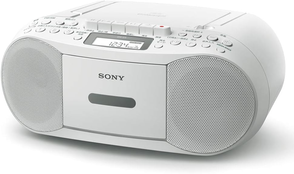 ソニー AUX CDラジカセ レコーダー CFD-S70 : FM/AM/ワイドFM対応 録音可能 ホワイト CFD-S70 W 売れ筋！全国送料無料！！ ●ラジオ、CD、カセットテープを楽しむFM（ステレオ）/AMの2バンドラジオFMステ...