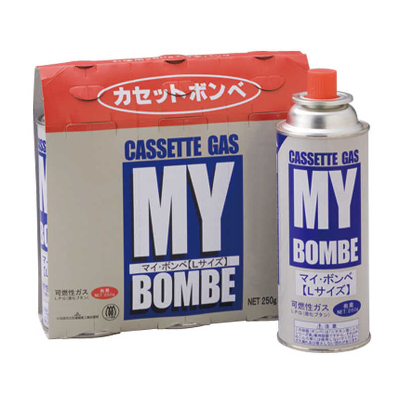 ニチネン マイボンベL 250g 3本パック シルバー 新品・未使用商品！ ●カセットコンロ用ボンベ●3本入サイズ：φ68×H198mm重量：250g使用ガス：LPG（液体ブタン） 5