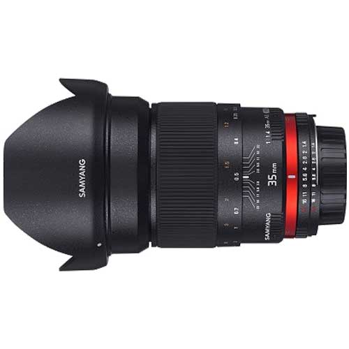 SAMYANG 単焦点レンズ 35mm F1.4 キヤノン EF用 フルサイズ対応 新品・未使用商品！ ●35mmフルサイズの固体撮像素子専用に開発したマニュアルレンズ※APS-Cサイズのデジタル一眼レフカメラに装着しますと、焦点距離が約1...