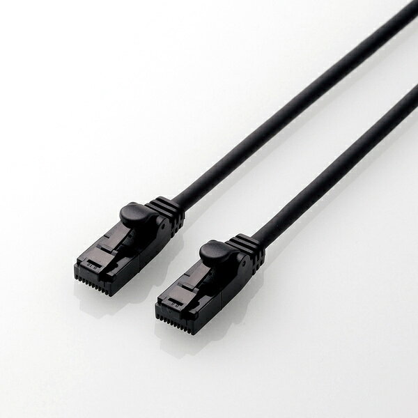 エレコム LANケーブル CAT6 1m ツメが折れない 爪折れ防止コネクタ やわらか ブラック LD-C6YT/BK10 新品・未使用商品！ ●ツメ折れ防止プロテクタと屈曲に対する耐久性が高い新素材コネクタを採用したダブル構造で、通常の使...