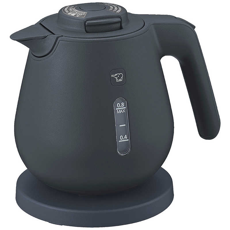 象印マホービン 電気ケトル 0.8L ソフトブラック CK-DC08-BM 新品・未使用商品！ 安全設計に清潔性をプラスした電気ケトル● 必要な分だけすぐに沸く「ハイパワー1300W」・カップ1杯約60秒、満水は約4分で沸かせます。● ほこ...