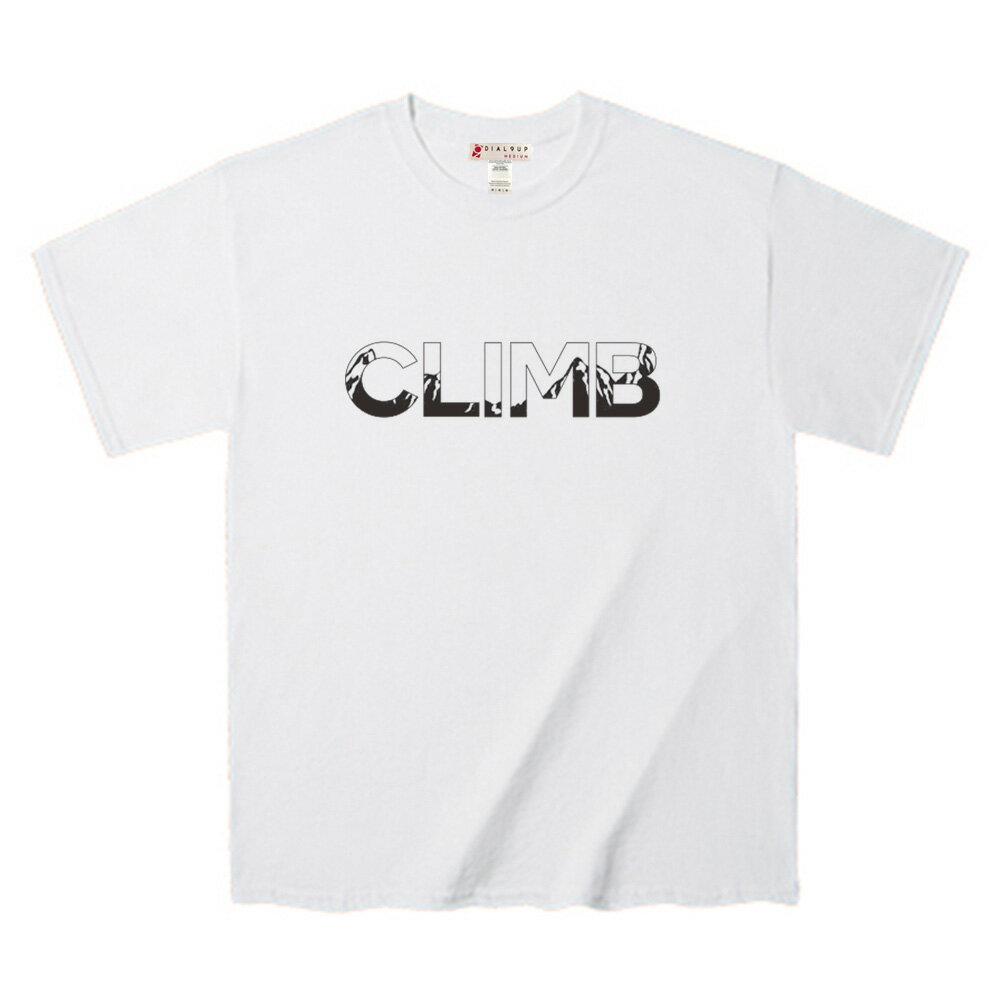 ＜CLIMB＞ 山々の尾根を「CLIMB」という文字で切り取ったシンプルなデザイン。 クライマー、キャンパーの方にオススメしたい1枚。 モロクロで構成されているのも渋い！ ●S ：身丈 71 身幅 46 裄丈 41 ●M ：身丈 74 身幅...