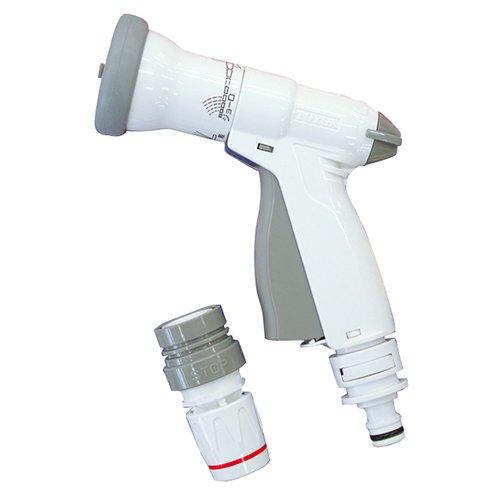 トヨックス 凍結割れに強く長持ち ワンタッチアクアネットノズル N-43 【安心2年】使用流体:水使用圧力:0~0.7Mpa(0~7kgf/cm2)耐熱温度:60度水の出し方:拡散・直射・シャワー・ジョーロ・ストップ・水量調節