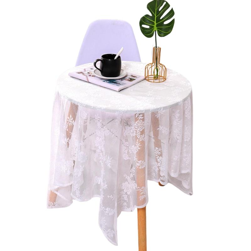[S.T.S.G] テーブルクロス レース テーブル カバー マット 正方形 刺繍 インテリア 北欧 おしゃれ 可愛い デコレーション ランナー (ホワイト, 140*140cm)繊細なレースパターンが特徴のおしゃれなテーブルクロスです。 ...