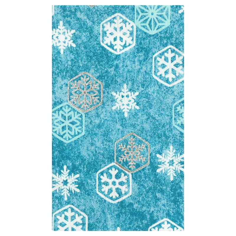 濱文様 てぬぐい 亀甲に雪模様 ブルーサイズ：約34cm×約90cm昔ながらの切りっぱなしの手ぬぐいです。ほつれは自然と止まりますので、適宜ハサミでカットしながらお使いください。濃色は若干色落ちする場合があります。濡れたまま重ね合わせたりす...