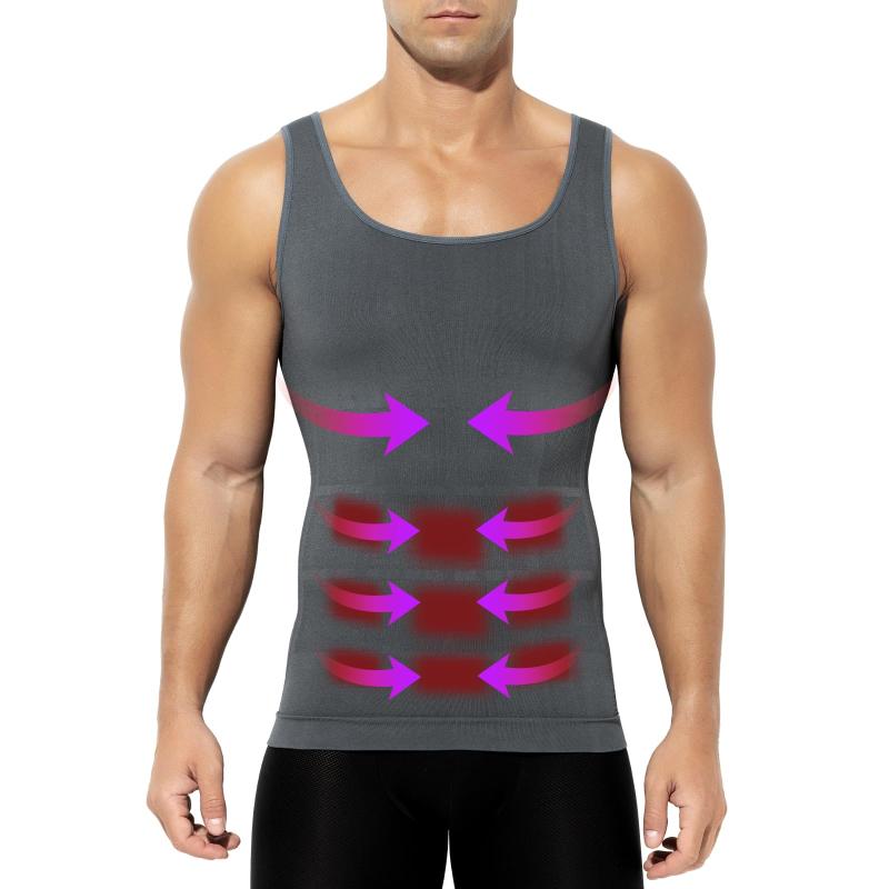 [Arjen Kroos] 加圧シャツ メンズ タンクトップ 加圧インナー ノースリーブ コンプレッションウェア ランニング トレーニング 筋トレ 夏用インナー 姿勢補正 背筋補正 補正下着 CK3351
