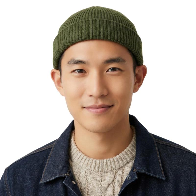 [RUNQIU] ニット帽 メンズ 冬 ショートワッチキャップ スノボ帽子 ニット 帽子 ビーニー帽 ニットワッチ 浅め 防寒帽子 アクリル無地 柔らかい 暖かい ランニング スキー アウトドア優れた品質：当社のニットキャップは、高品質のア...