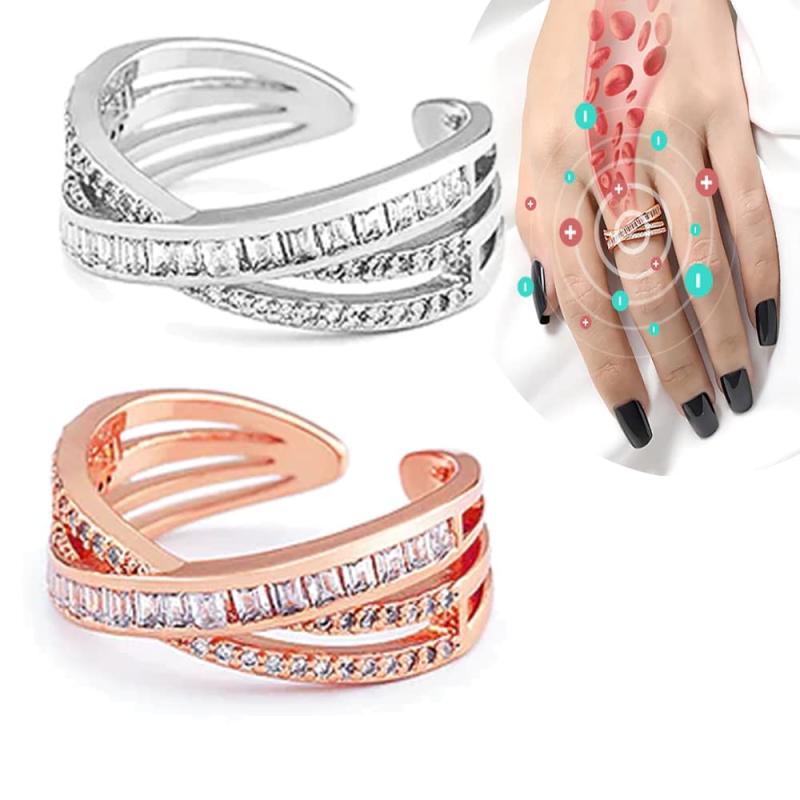 クロス型指輪 MOEVA 美しいボティラインに Moeva Adjustable Ring Minimalist Fidget Ring Zirconium Open Ring (A)Occasion type: 誕生日Style: クロス...