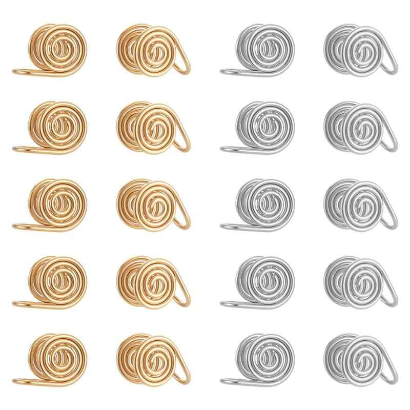 UNICRAFTALE 圧力イヤリング 20個 ケロイド用 ステンレススチール パンク クリップオン スパイラル 圧縮イヤリング 軽量 ピアスなし イヤリング 女性への誕生日ギフト