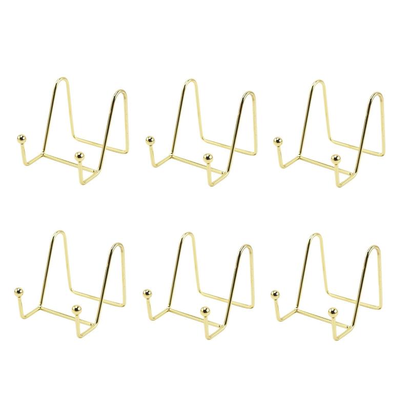 siawadeky ワイヤースタンド 6個セット 皿 ブックスタンド 本立て フリースタンド メニュー 展示 スタンド 金属製 書見台 ブックホルダー レシピ台 展示 イーゼル CD 写真立て