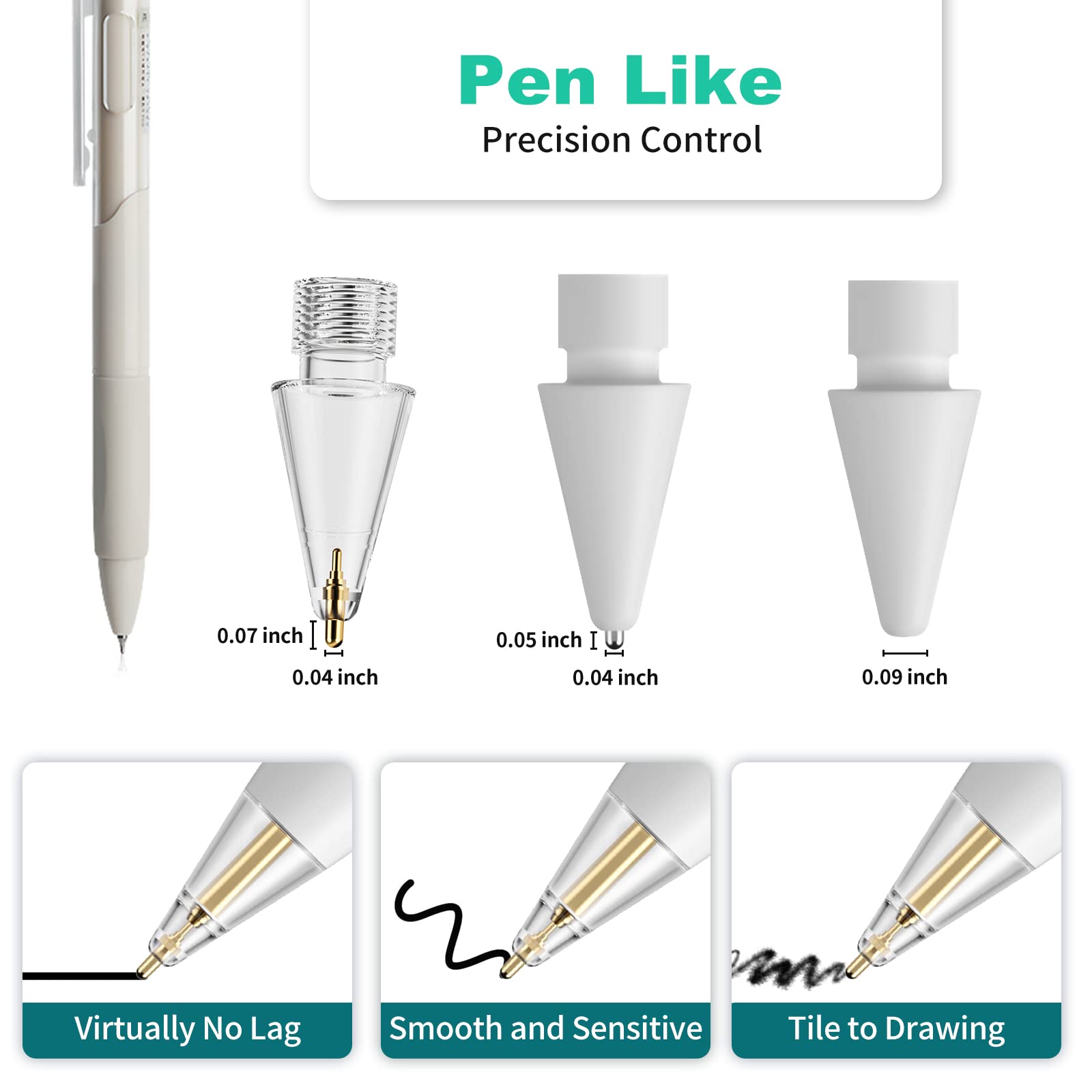 【Apple アップルペンシル ペン先】この鉛筆のペン先は、iPad Pro Apple Pencil第1世代、Pencil第2世代、Logitech Crayon Digital Pencil、iPad Pro 11インチ、10.5インチ...