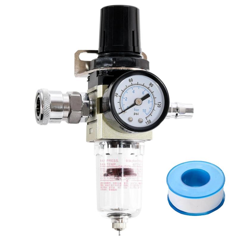 エアー レギュレーター ウォーターセパレーター 【 エアコンプレッサー 必須アイテム 】 エアーレギュレーター (安心のK.FORCE製) エアフィルター エアーツール 『 圧力調節範囲：0.05