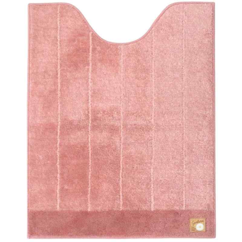 ヨコズナクリエーション(Yokozuna) シャンフルトイレ足元マット胴長ロングピンク60×75cmお花畑をイメージした、ガーベラとてんとう虫が可愛らしいデザイン裏面はノンスリップ加工。