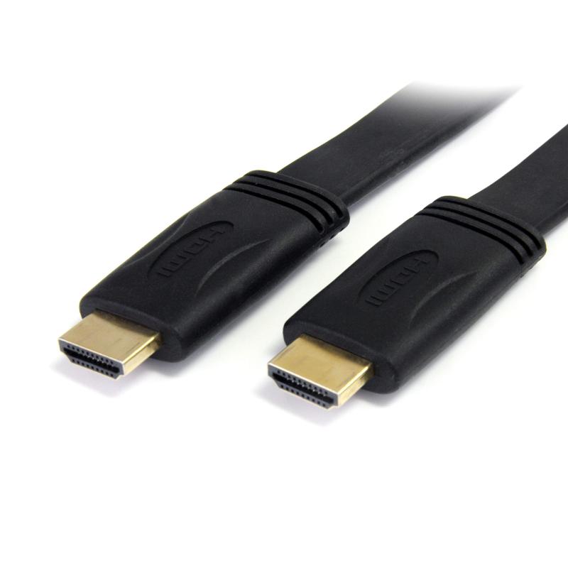 StarTech.com HDMI 1.4 ケーブル／5m／フラットタイプ／イーサネット対応／High Speed／オス-オス／ブラック／モニターケーブル HDMM5MFL3Dおよびイーサネット対応（対応機器のみ）IPベースのアプリケーショ...