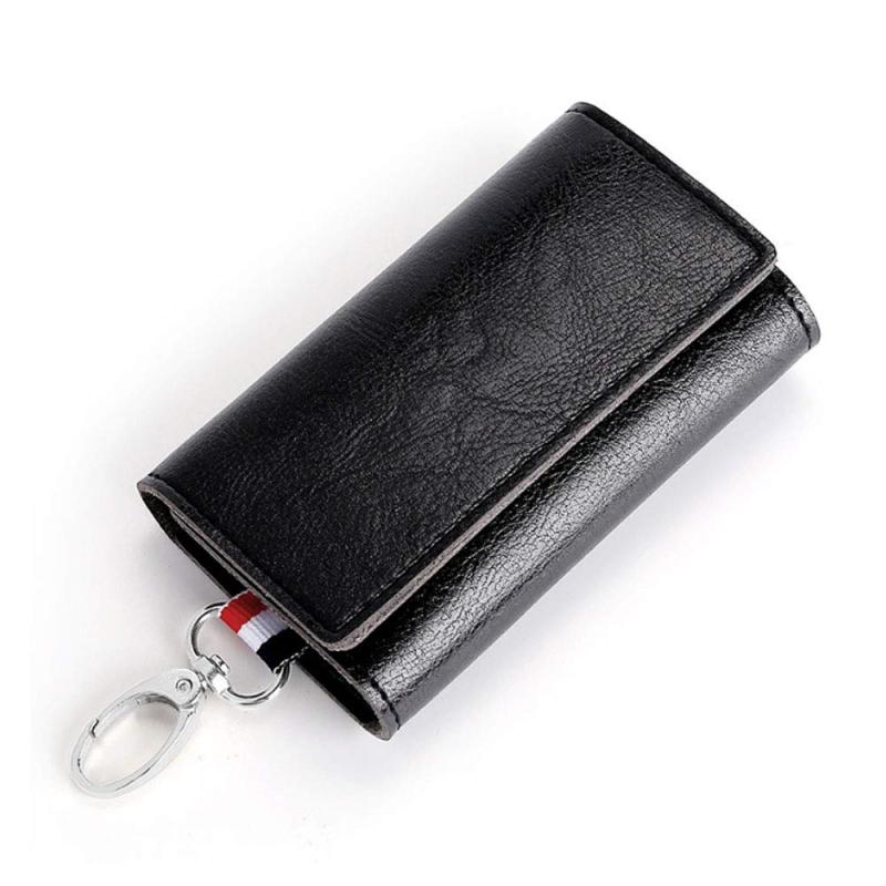 [CHOSON] キーケース 鍵6連 カラビナ付き カード入れ お札入れ PUレザー 三つ折り 鍵収納ケース