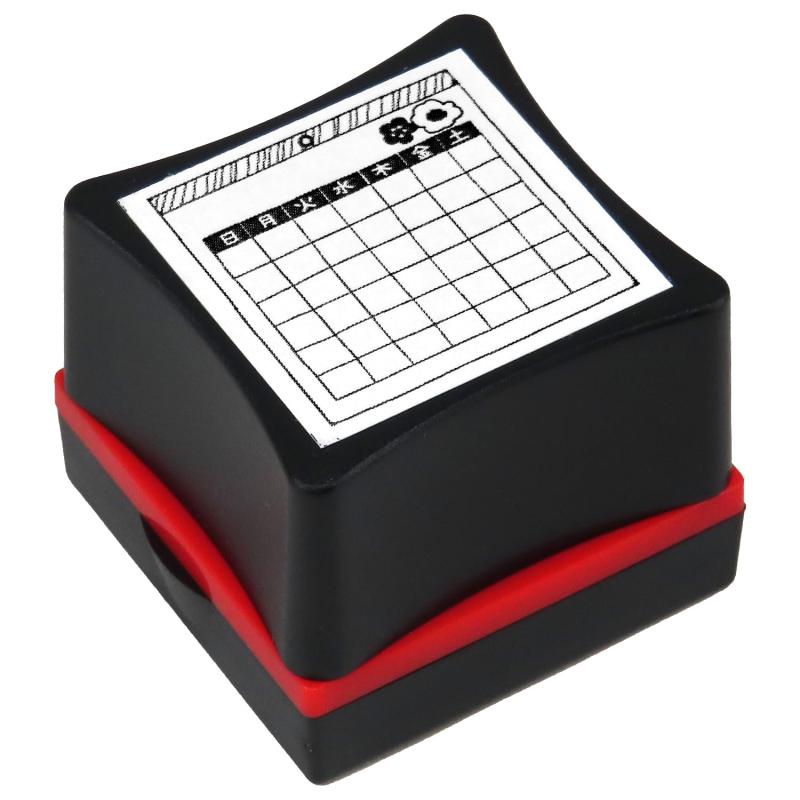 タイヨートマー ファインカラースタンパー 手帳の記録スタンプ 浸透印 カレンダー枠 ブラック techo3030-001【特長】毎日の手帳ライフをもっと楽しくするスタンプ【印面サイズ】30×30mm【仕様】連続でポンポン押せるインク浸透式 ...