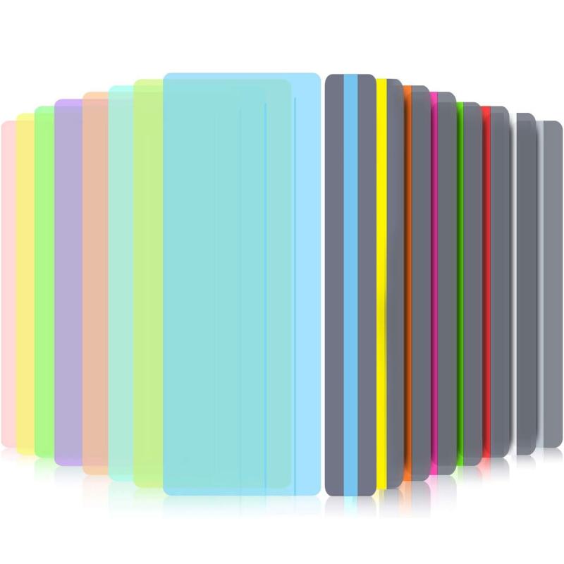 読書ガイド しおり ブックマーカー リーディングトラッカー リーディングルーラー リーディング定規 16セット リーディングガイド ストリップ 重ね読みリーディング ストリップ リーディ【サイズ】 読書定規：19*7 cm、読書ガイドしおり...