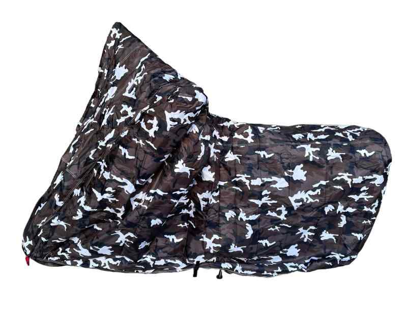 [バイガルー] カモフラージュバイクカバー グレー 6Lサイズ BB-8008【サイズ】全長:255/全高:145/全幅:110/テール高:100テール幅上:30/テール幅下:55 (cm)