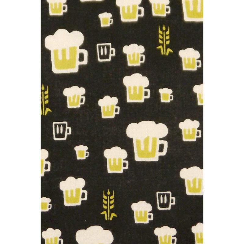 濱文様 てぬぐい 麦とビール 黒サイズ：約34cm×約90cm昔ながらの切りっぱなしの手ぬぐいです。ほつれは自然と止まりますので、適宜ハサミでカットしながらお使いください。濃色は若干色落ちする場合があります。濡れたまま重ね合わせたりすると色...