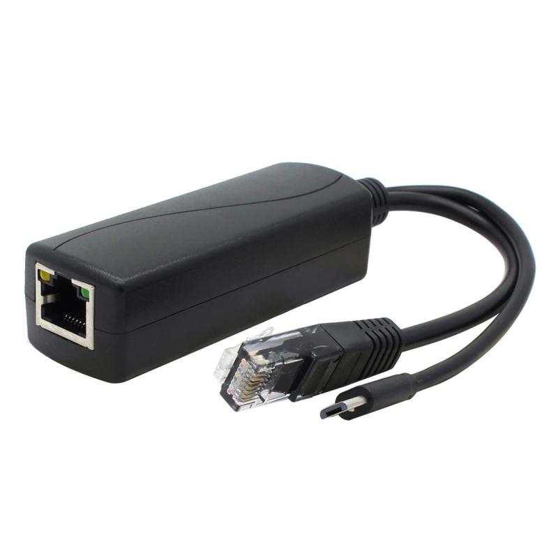 ANVISION Gigabit PoE Splitter、48V to 5V 2.4A Micro USB Ethernet Adapter、Raspberry Pi 3B +、 IPカメラなど5V DC電源出力（最大2.4A / 12ワ...