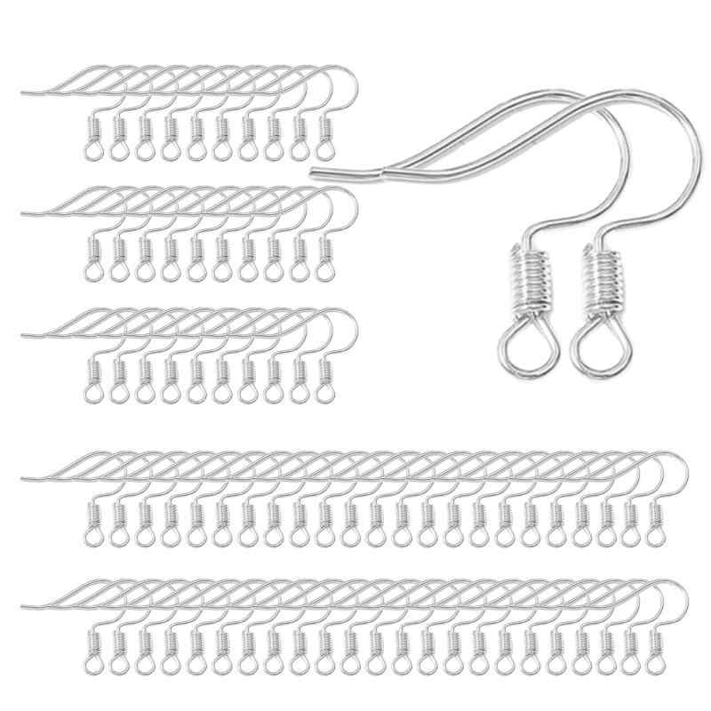 Yisomideg 50個 316サージカルステンレス ピアス フック パーツ アレルギー対応 ピアス金具 ジュエリー用 リング パーツ DIY材料 手作り❤アレルギー対応の安心素材：316 メディカルステンレス製のイヤーフックで、金属アレ...