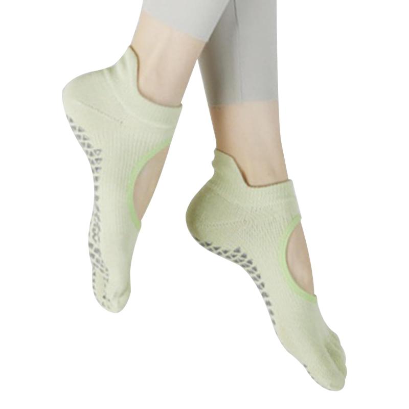 [ZVCXOE] 5本指ヨガソックスは滑りにくく 通気性と吸汗性に優れ ヨガウェア ピラティス ダンス ジムエクササイズ 男女兼用 22~25cm