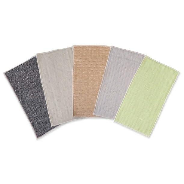 maison.c ミニハンカチ5枚組 Bセット ガーゼ ハンドタオル 保育園 ループ付きタオル 幼稚園 日本製 入園 入学 卒園 卒業 通園グッズ愛知県蒲郡市にある自社工場で生産された、綿100％の三河木綿を使い、ふんわりやわらかなミニハン...