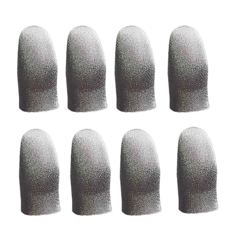 【二層エッジ折り・超薄型】8個入り ゲーム指サック 0.15mm超薄 スマホ用指カバー スマホゲーム 手汗対策 銀繊維 高感度 操作性アップ 全機種対応【二層エッジ折り &amp; 縫い目を横になるように改良しました &amp; 超薄型】改...