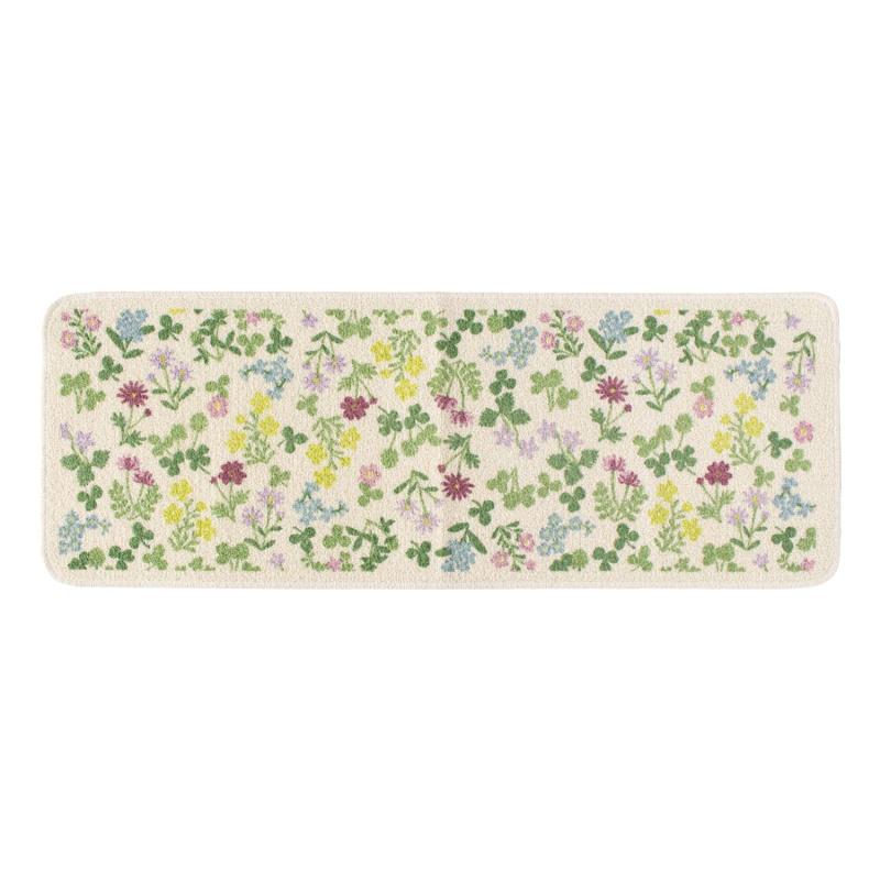 オカ(OKA) スプリング キッチンマット 約45cm×120cm(日本製) ピンクサイズ：約45cm×120cmマットの高さ 約5mm素材：綿・ポリエステル・アクリル・レーヨン・その他裏面すべり止め加工生産国：日本