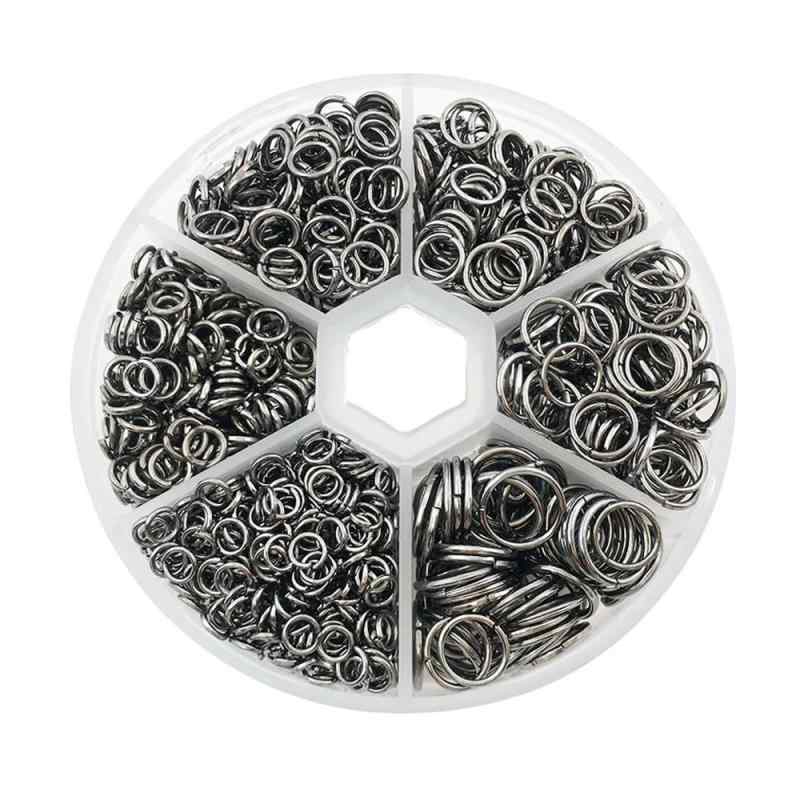 [HEJINYUN] メタルキーホルダーリング キーホルダーリング 軽量 外徑6種 (4MM 5MM 6MM 7MM 8MM 10MM)基礎パーツ キーホルダー パーツピアス ハンドメイド ネックレス ブレスレット(シルバー)㈔...