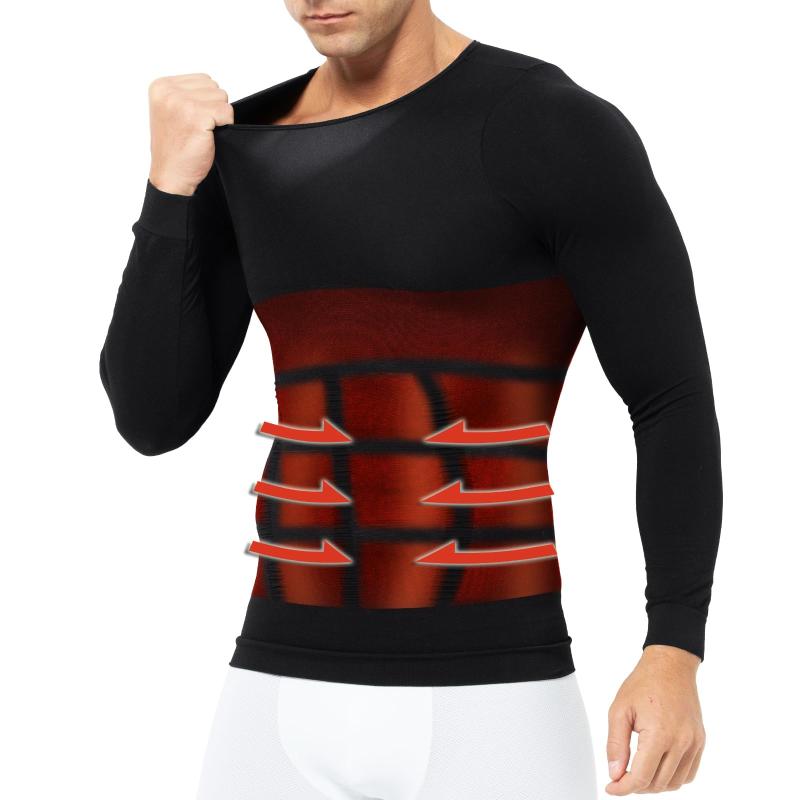 [Arjen Kroos] コンプレッション トップス メンズ 長袖 「防寒・保温・吸汗性」 秋 冬用 加圧シャツ コンプレッションウェア ロングスリーブ インナー トレーニング 着圧 筋トレ CK3331 [並行輸入✨【着用サイズ】加圧ス...