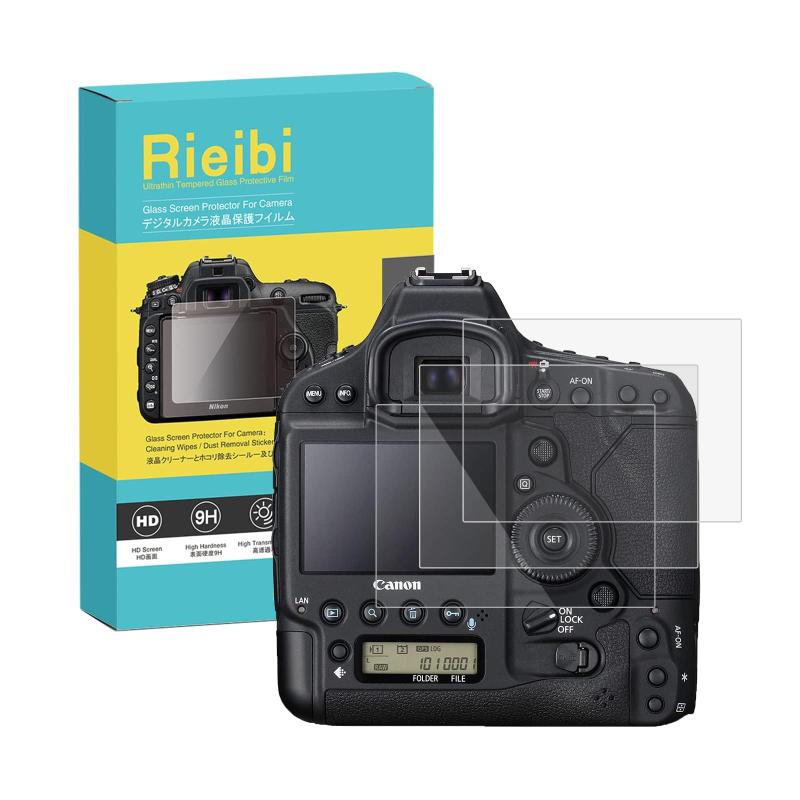 Rieibi Canon液晶保護フィルム、Canon専用液晶プロテクター 厚さ0.25MM 薄いタイプ 3枚セット 強化ガラス 表面硬度9H 耐衝撃 耐指紋デバイス:強化ガラスフィルムはキヤノンデジタルカメラに完璧にフィット素材:高品質のガ...
