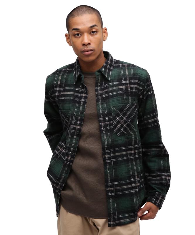 [Avirex] [アヴィレックス] WEB&amp;DEPOT ONE POINT FLANNEL CHECK SHIRT ワンポイント フランネル チェック シャツ メンズ 783-5220019[原産国]:中国製