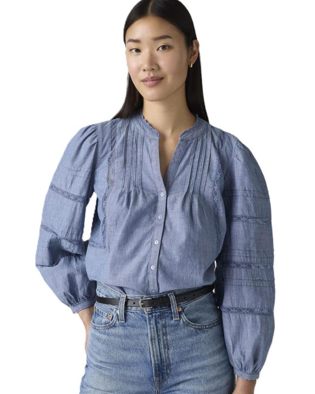 [リーバイス] ブラウス MANDY エフォートレス ソフト生地 レース シャツ 長袖 レディース001HN-0002