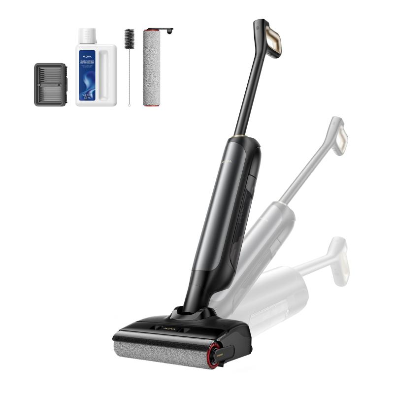 MOVA M10 水拭き掃除機 掃除の多機能をこれ一台に 自動洗浄 自走式 乾湿両用掃除機 コードレス 180° フラットできる 90°回転可能 Tangle-Free™ ソリューション 作動時体感重量 0.9 kg 18,000 Pa の吸