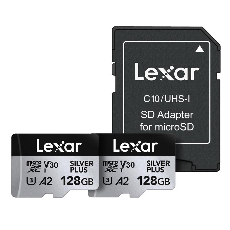 Lexar Professional Silver Plus microSDXCメモリーカード。