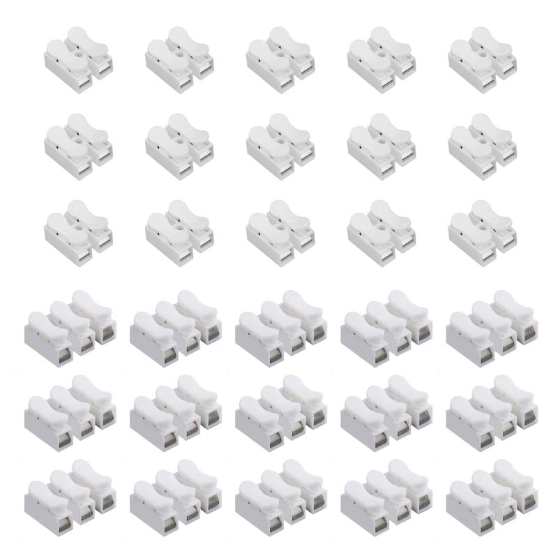 HAMILO 電線接続コネクタ CH2 CH3 中継コネクタ 合計30点セット簡単に接続できる電線接続コネクタ：Lマークのある部分に活線、Nマークのある部分に中性線を接続してお使いいただける電線接続コネクタです。記号がハッキリと見えるので、...