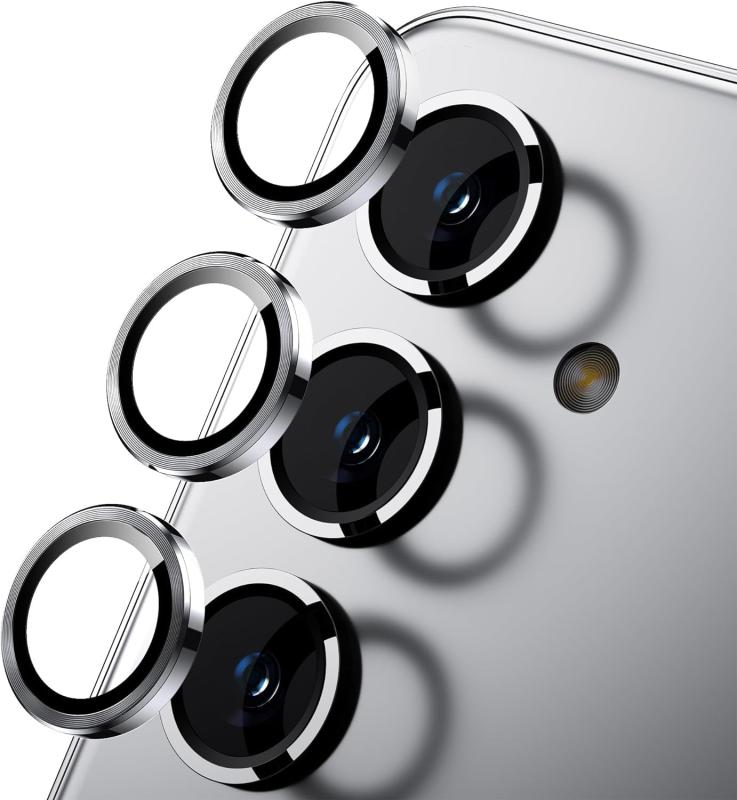 Hohotoon Galaxy S24カメラ保護フィルム ギャラクシー S24 カメラフィルム レンズカバー アルミ合金製＋AR高透過率強化ガラス 0.25mm超薄レンズ保護ケース 9H 防爆裂 ・耐衝撃・スクラッチ防止・露