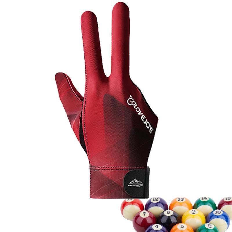 3本指ビリヤードグローブ、スヌーカービリヤードグローブ、プールキューグローブ ビリヤード手袋、女性男性ビリヤードトレーニング用スヌーカーグローブ、左手右手用3本指プールキュー☛☛プール遊び用手袋 - スヌーカーハンドグローブ、3本指グローブ...