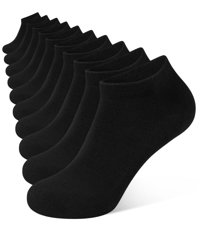 [CLOSEMATE] 靴下 メンズ ソックス 10足セット アンクルソックス くるぶし靴下 防臭吸汗 スニーカー用 ショートソックス 素色 カジュアル 無地 アンクル丈 通気吸湿 男女兼用【男女兼用サイズ】S：23-25cm　　M：25-...