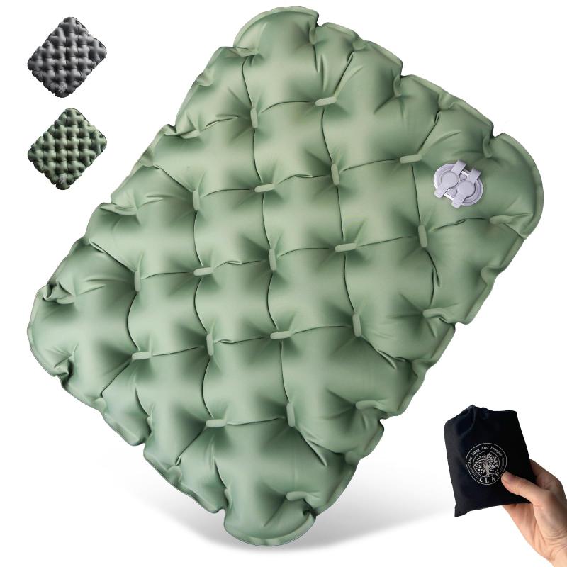 LLAP 折りたたみマット エアー 座布団 シート クッション (厚さ5cm/折りたたみ/軽量 コンパクト) キャンプマット アウトドア マット レジャーシート 収納ケース付き 花見 キャンプ アウトドアあなたの「座る」をもっと快適に。 キ...