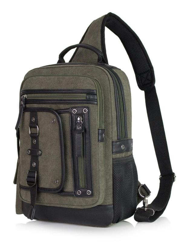 [Basicpower] ベーシックパワー ボディバッグ ワンショルダーバッグ メンズ ミリタリーバッグ 斜めがけバッグ ビッグ 帆布 A4 13インチPC 大容量 ショルダーバッグ ボディーバッグ