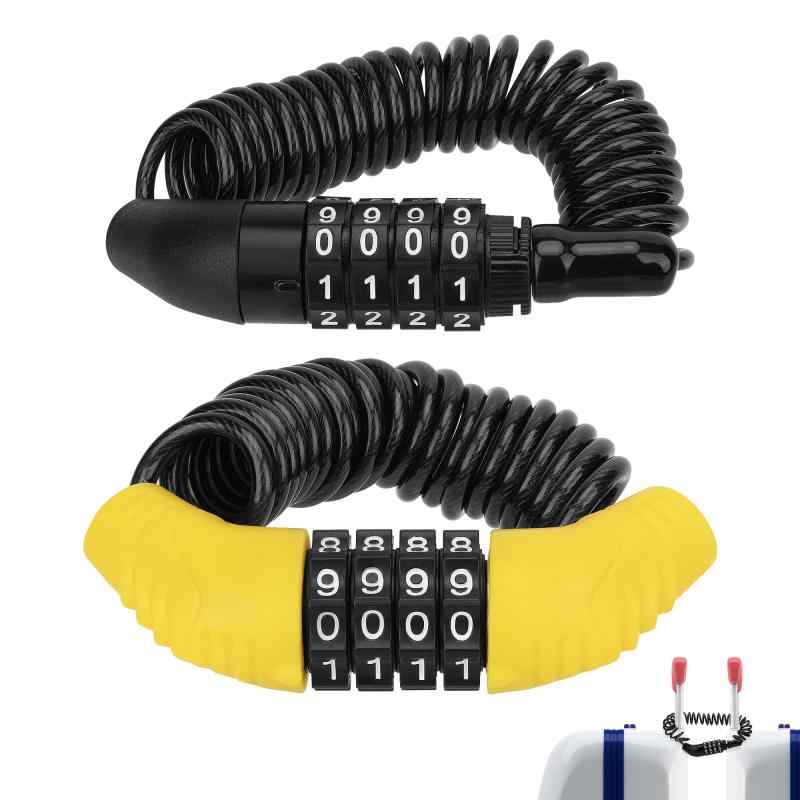 HANNAFIRES 4桁コンビネーションケーブルロック、2個セット — ポータブルトラベル＆バイクセキュリティロック、4.59フィート（1.4m）リセッタブルケーブル（荷物、スーツケース、バックパッ4桁のコンビネーションロックで持ち物を安...
