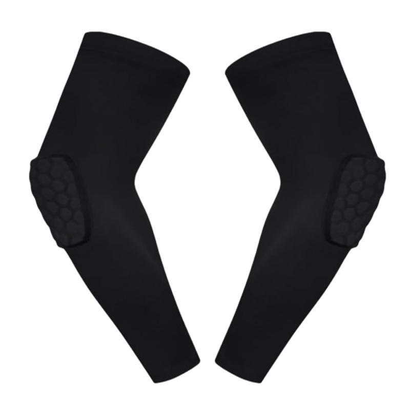 SATOMO 肘パッド アームスリーブ スポーツ用 衝撃吸収 通気性 バスケ バレー ハンドボール 怪我防止 男女兼用バレーやバスケに最適スポーツ用肘パッド付アームスリーブ（男女兼用サイズ）です。衝撃吸収パッドと通気性の良い伸縮素材を採用し...