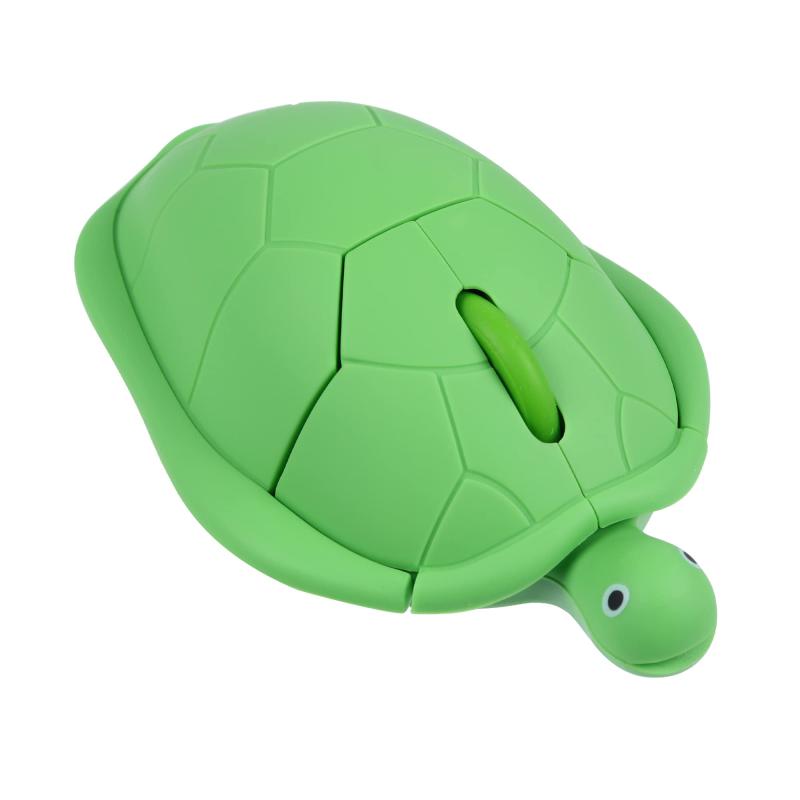 亀型マウス 2.4G ワイヤレス 静音 電池式 光学式 コンパクト 使えやすい 動物 かわいい カメ 軽量 子供向け 面白い 無線 PC ノードパソコン コンピューター用 Windows Mac OS 対応（グリーン）【ワイヤレス】2.4G...